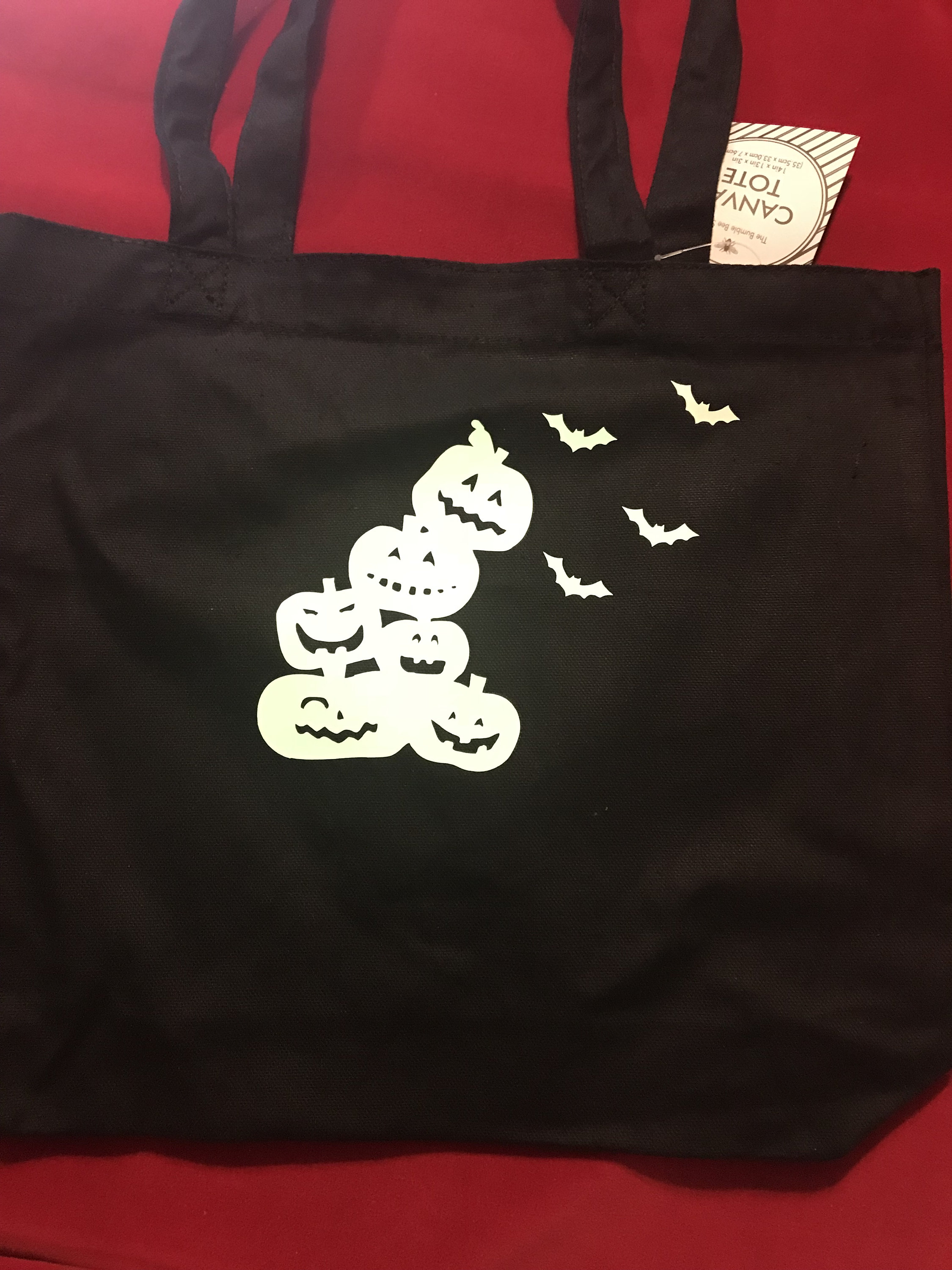 Canvas Glow-In-The-Dark Halloween Bag with free | Etsy