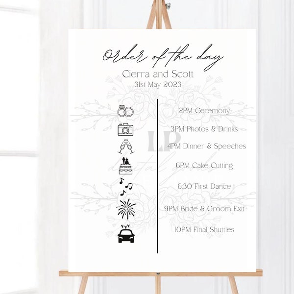 Order of Events - Etsy
