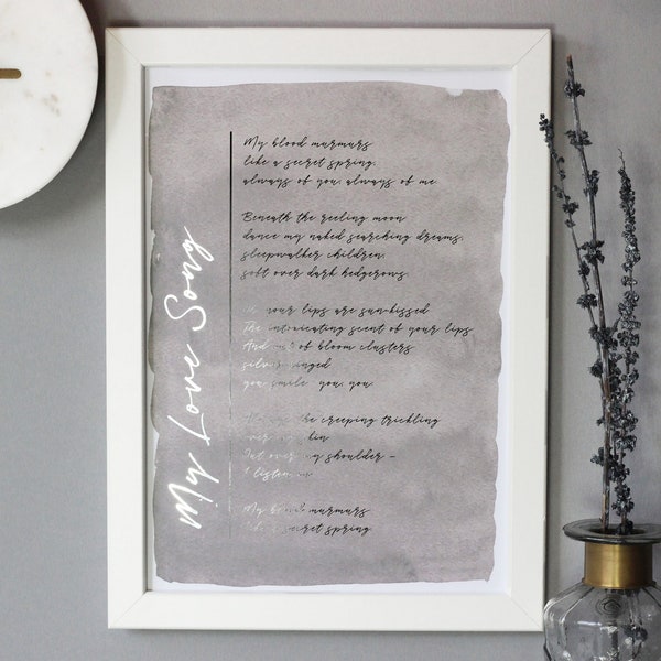 Custom Poem Print - Etsy UK