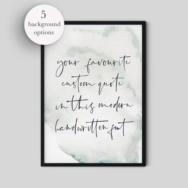 Custom Quote Print - Etsy
