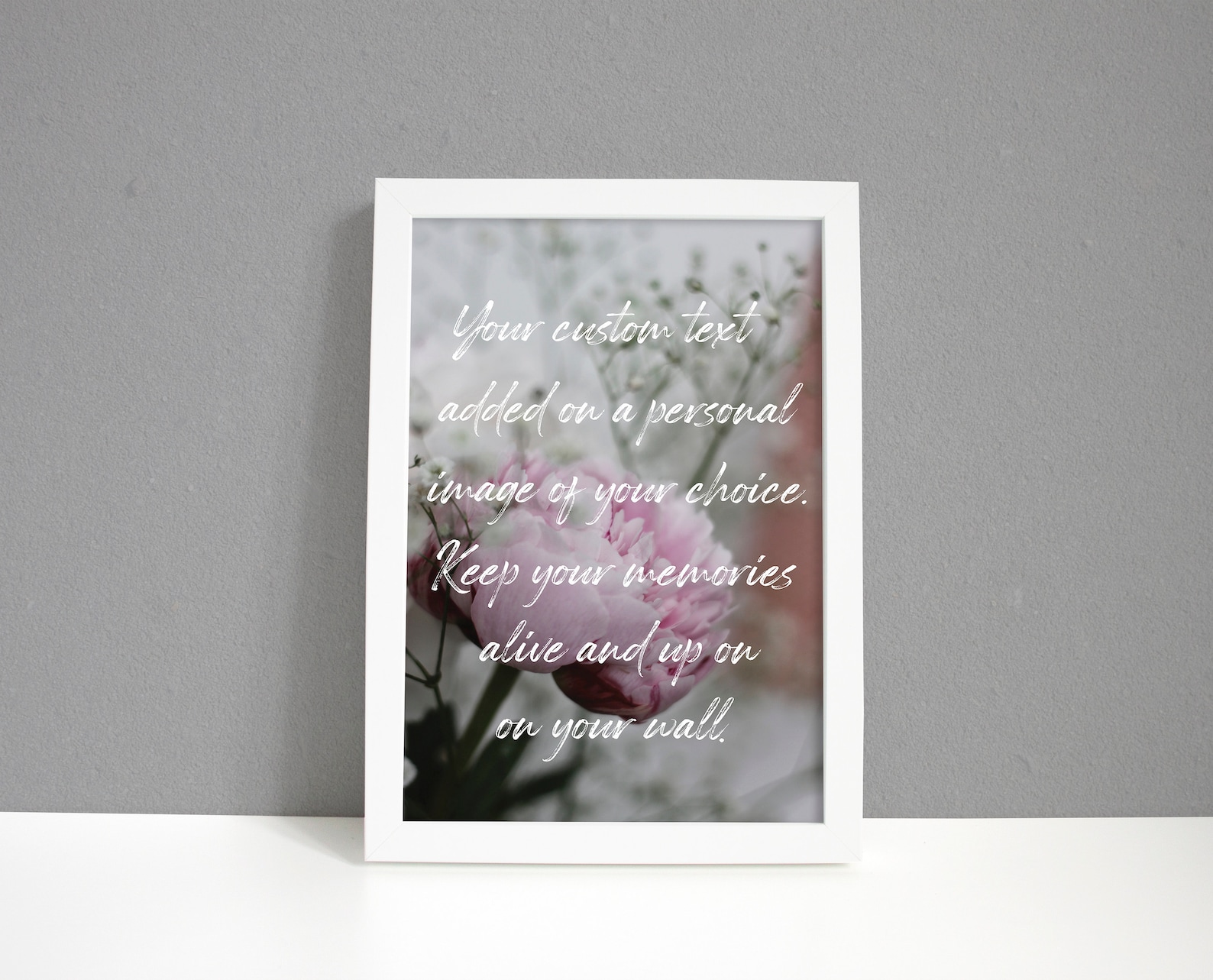 Custom Text on Your Personal Image Custom Quote on Photo | Etsy