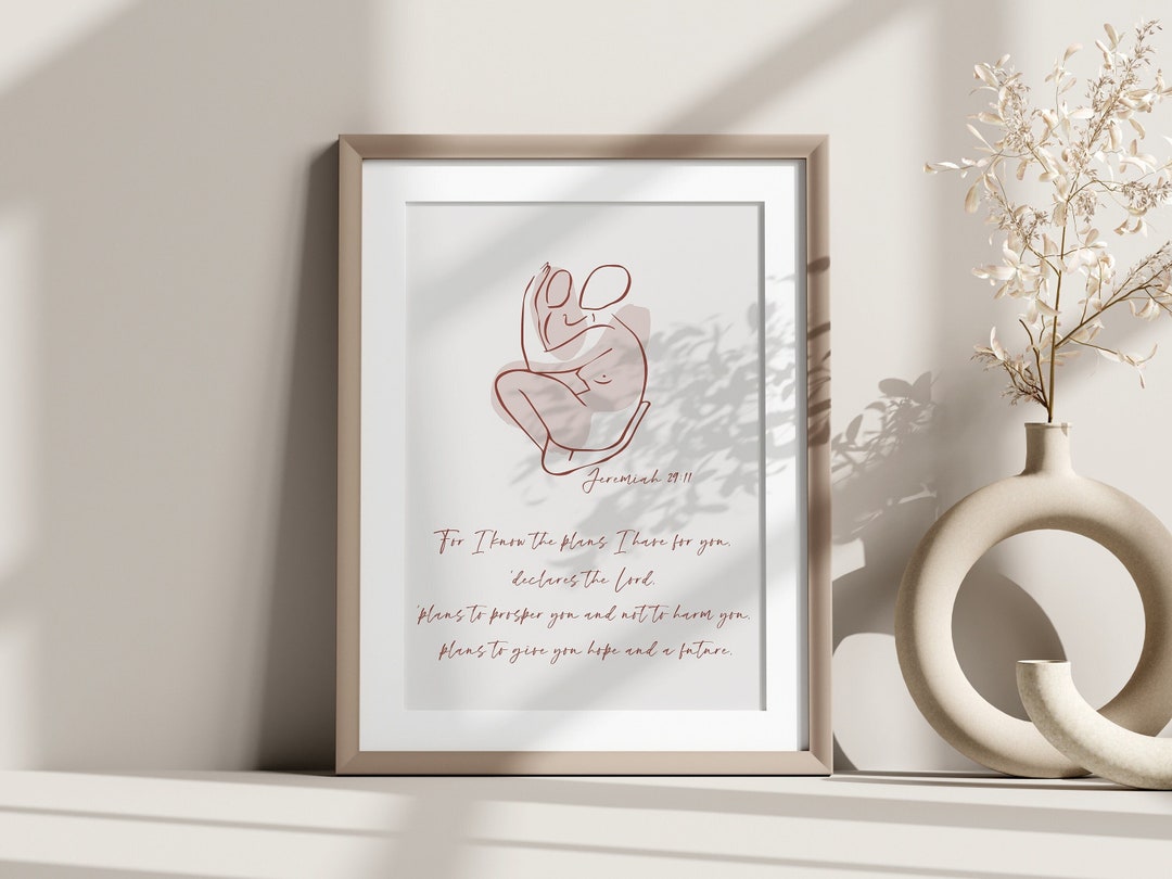 Custom Bible Verse Print Gift, Bible Verses Wall Art, Women Christian ...