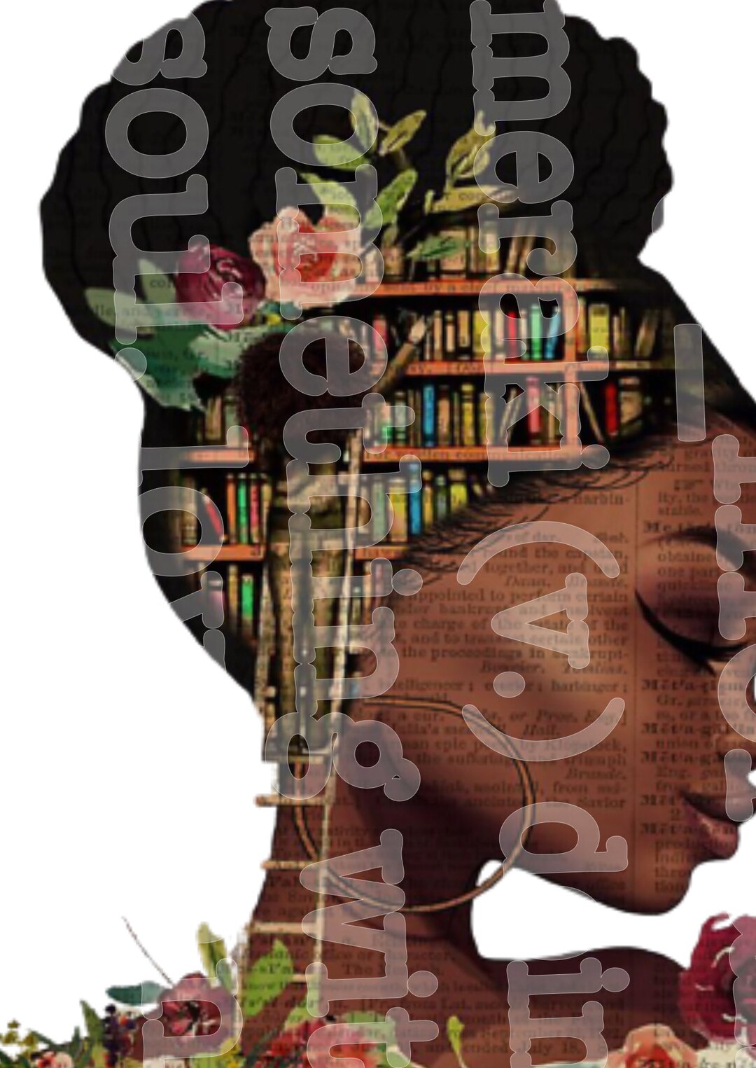 Just a Girl Who Loves to Read NO Background African American - Etsy
