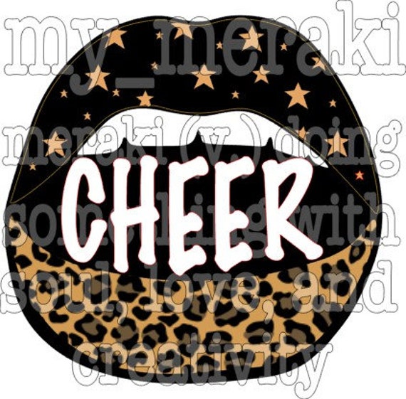 CHEER LEOPARD Mouth Lips PNG Svg Design Download File - Etsy
