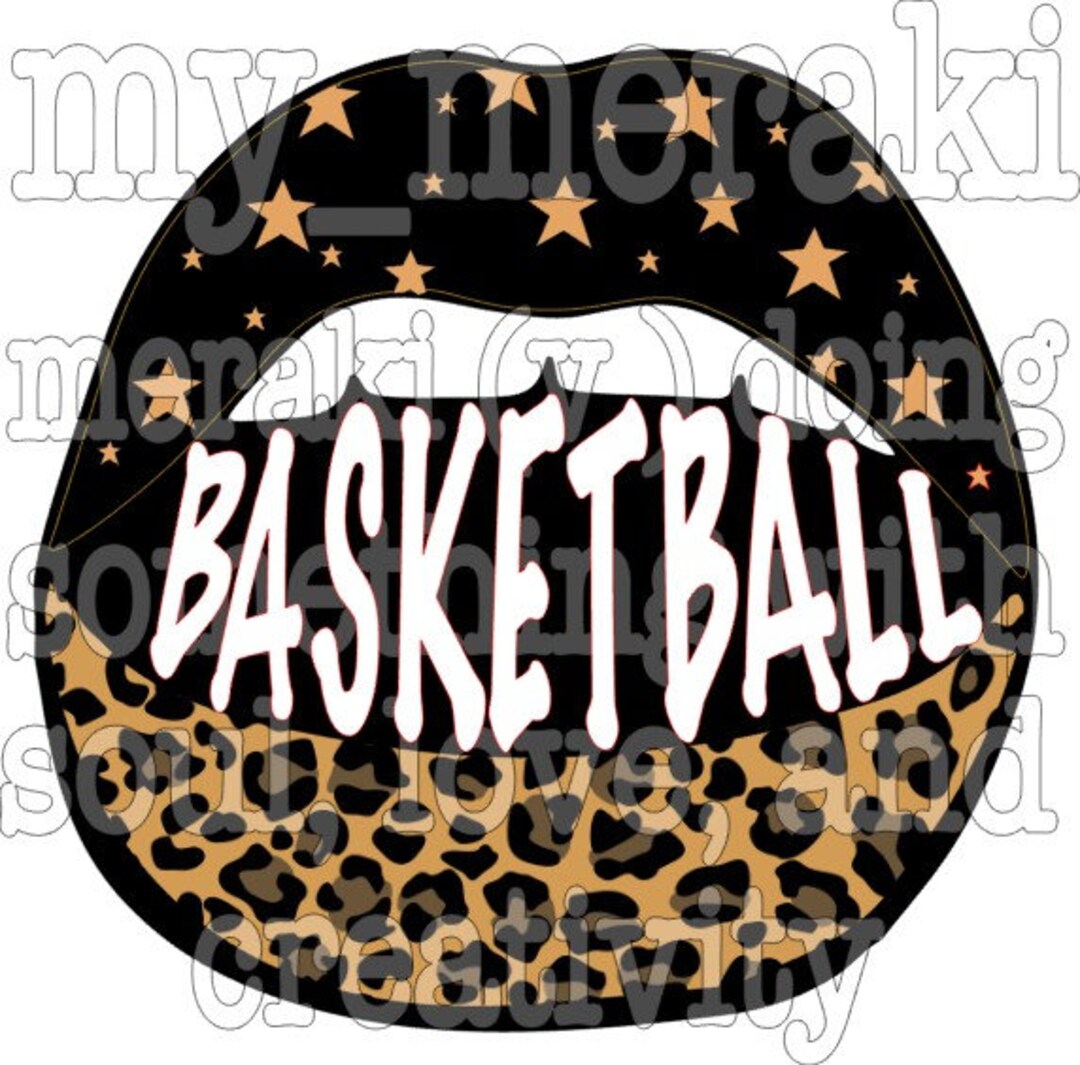 BASKETBALL Leopard Lips Mouth PNG SVG Sublimation Design Download - Etsy