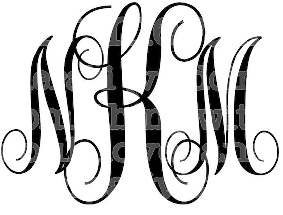 Personalized Initial Monogram Svg Png Jpeg - Etsy