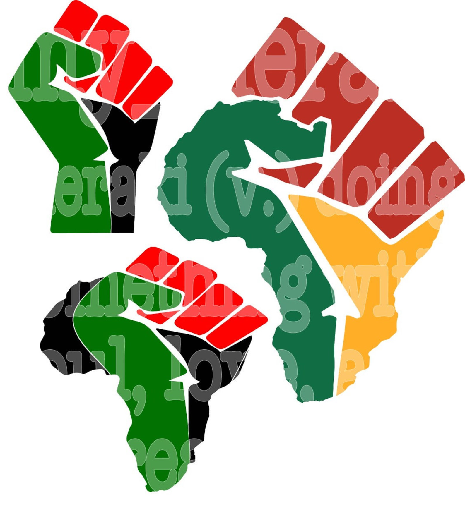 AFRICA Fist Svg Png Jpeg - Etsy