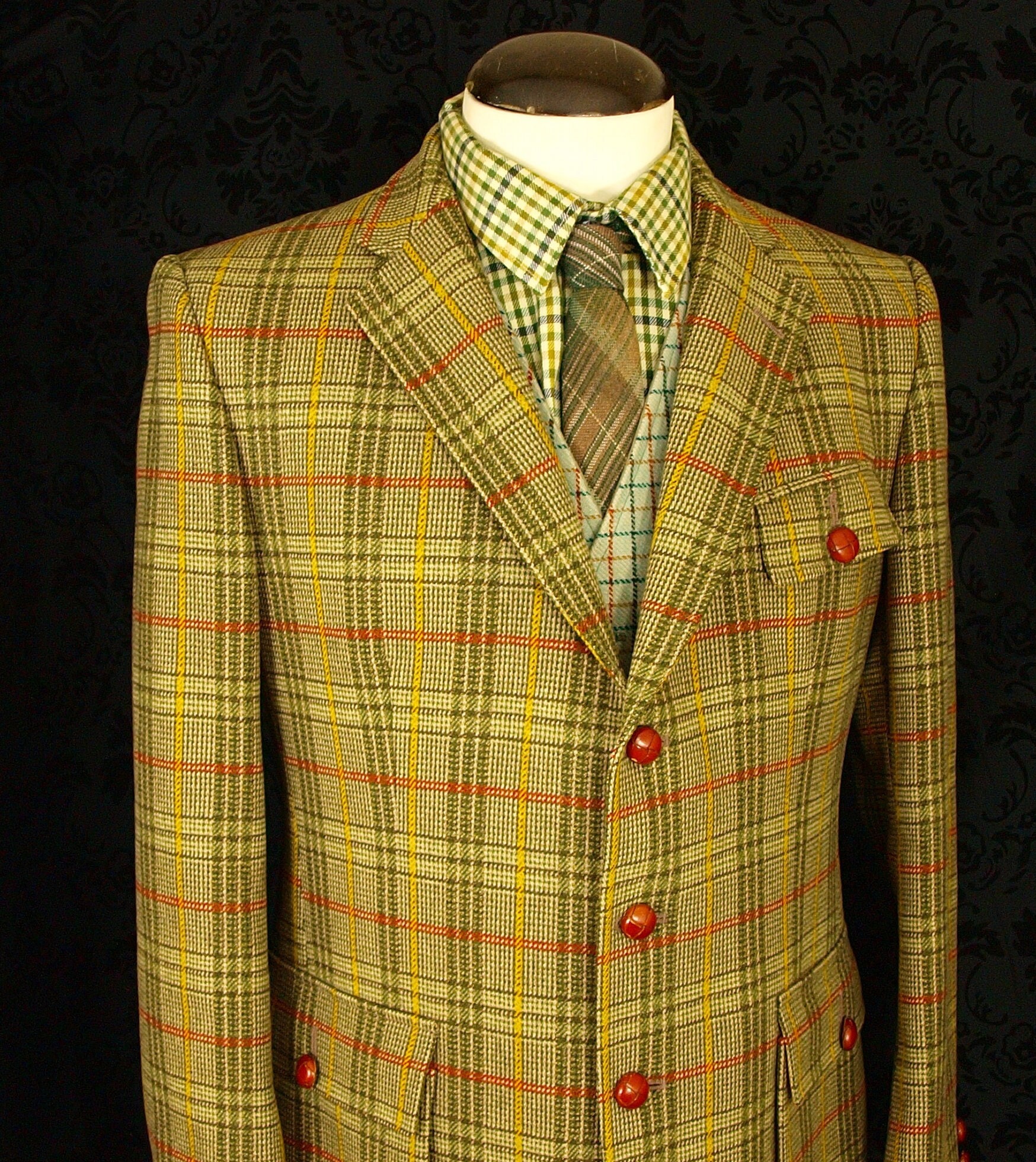 Classic Mens Vintage Bladen Tweed Norfolk Jacket Blazer in a Size 40 ...