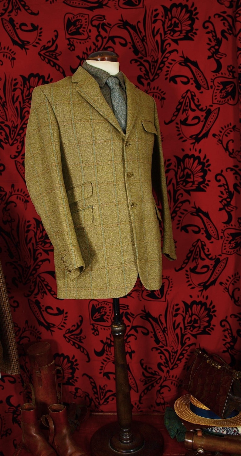 Mens Vintage Tweed Hacking Jacket Tailored by John G Hardy in a Size 38 ...