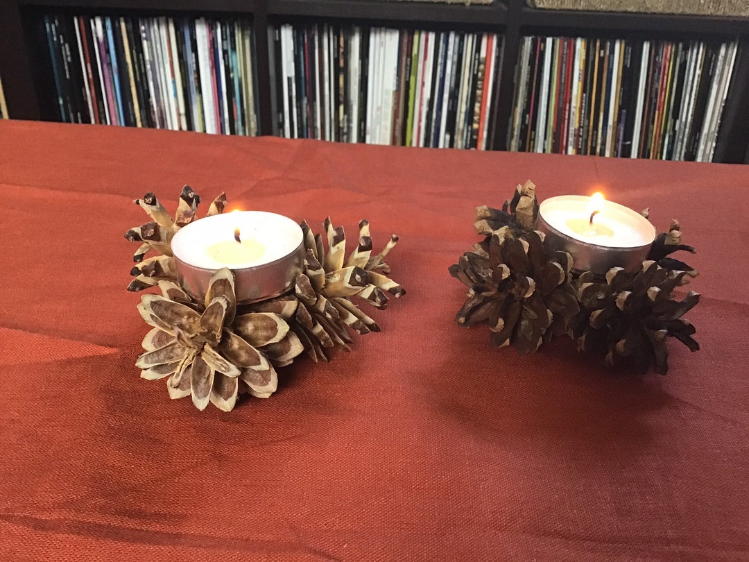 Pine Cone Tea Candle Holders - Etsy