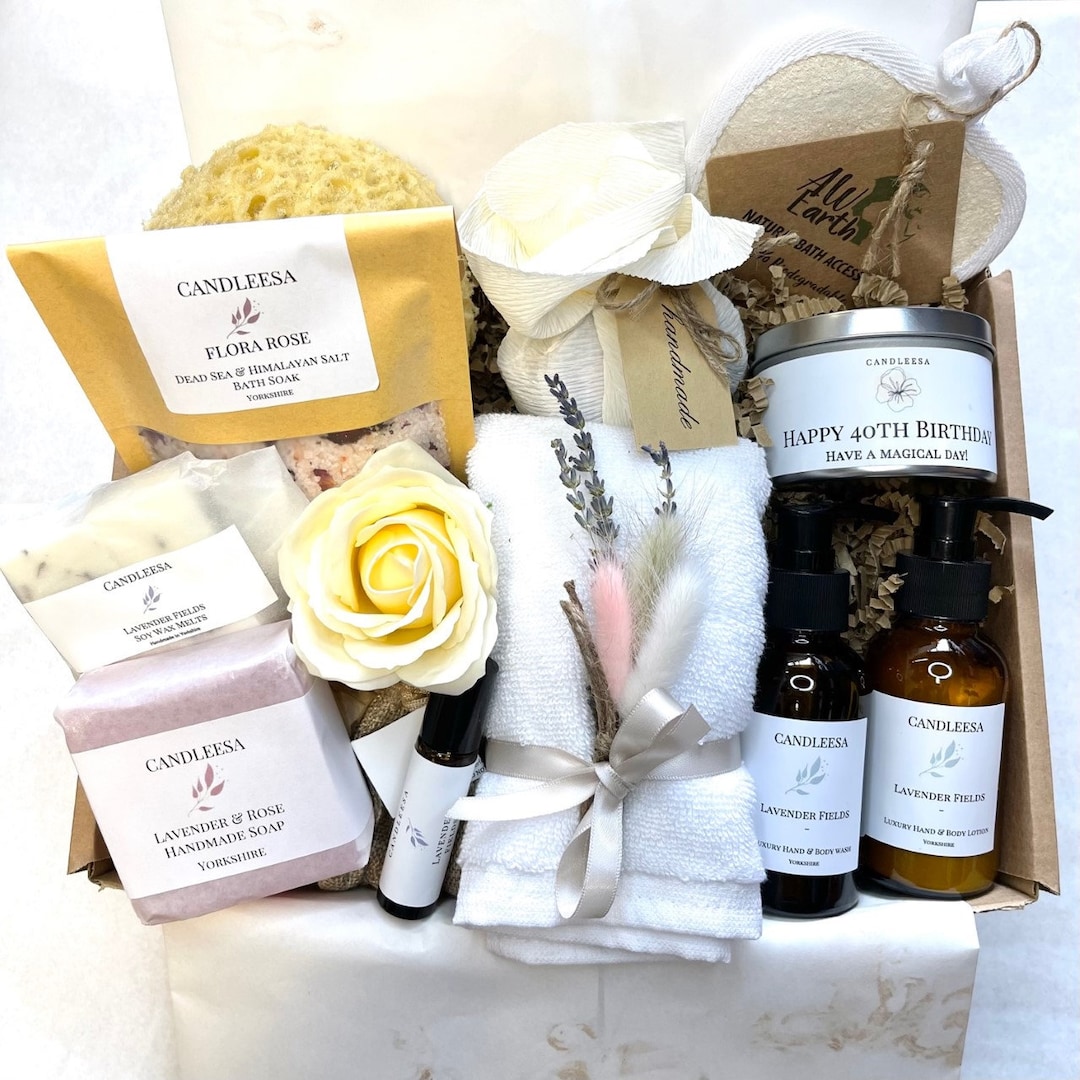 40th BIRTHDAY Pamper Hamper, Milestone Birthday Gift Box for Her ...