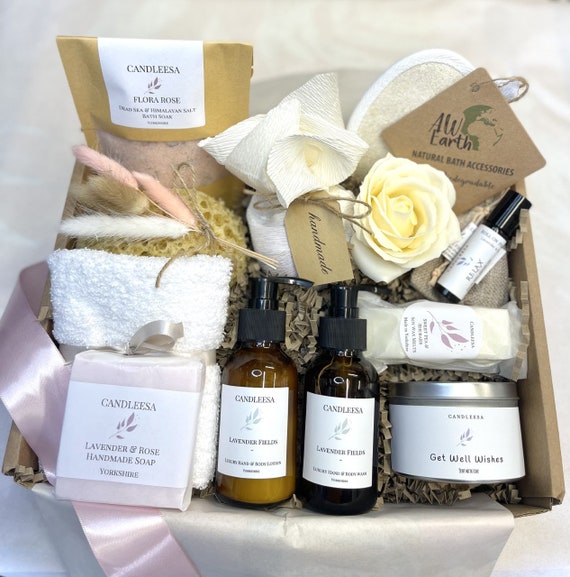 GET WELL SOON Gift for Women Get Well Wishes After Surgery Thinking of You Hamper Aromatherapy Hamper With Candle and Bath Bombs Vegan Etsy UK