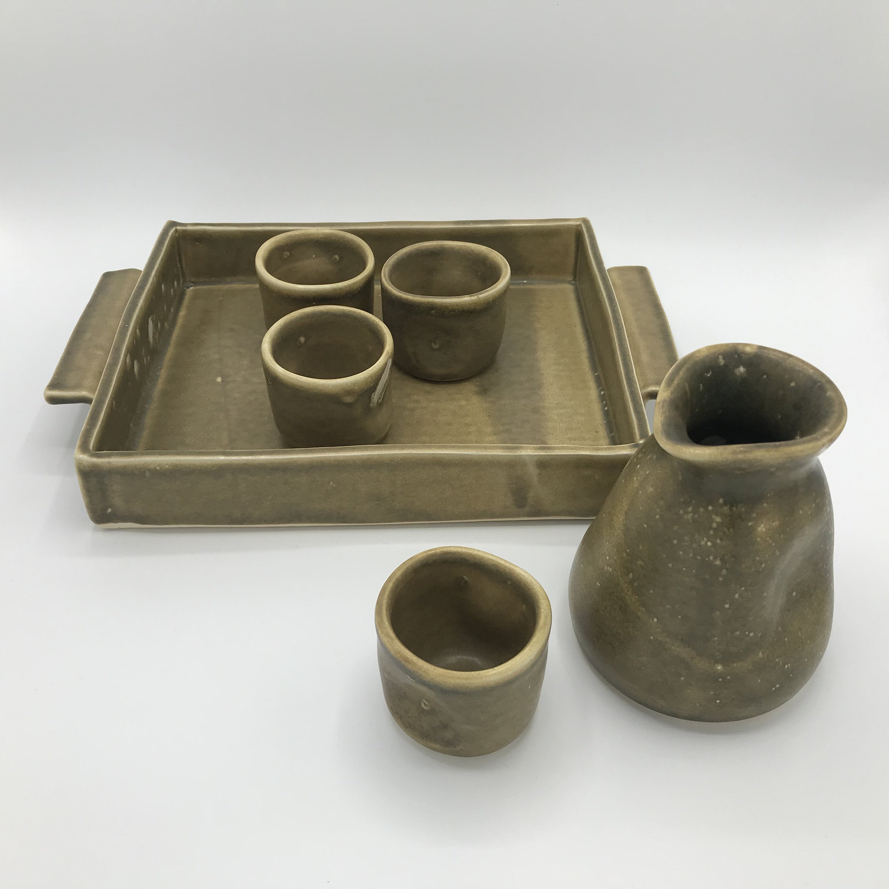 Stoneware Sake Set - Handmade Pottery Drinkware for Sake or Tea - Etsy