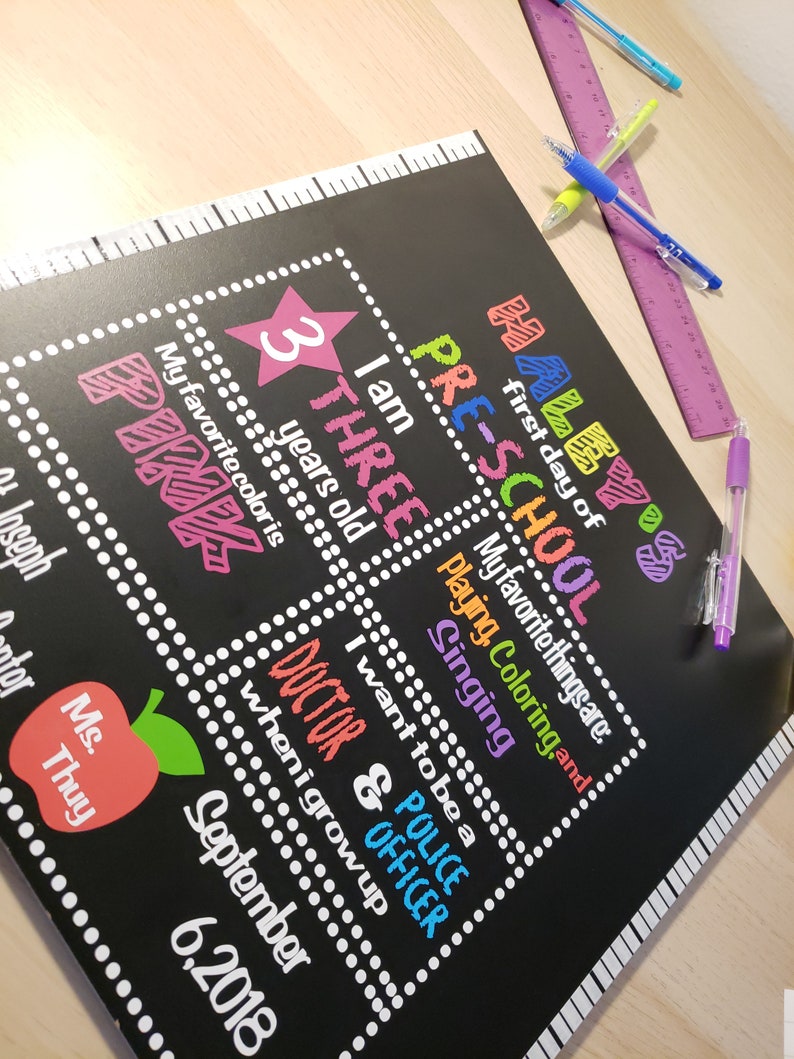 12X 12 Chalkboard School Sign - Etsy