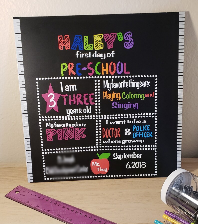 12X 12 Chalkboard School Sign - Etsy