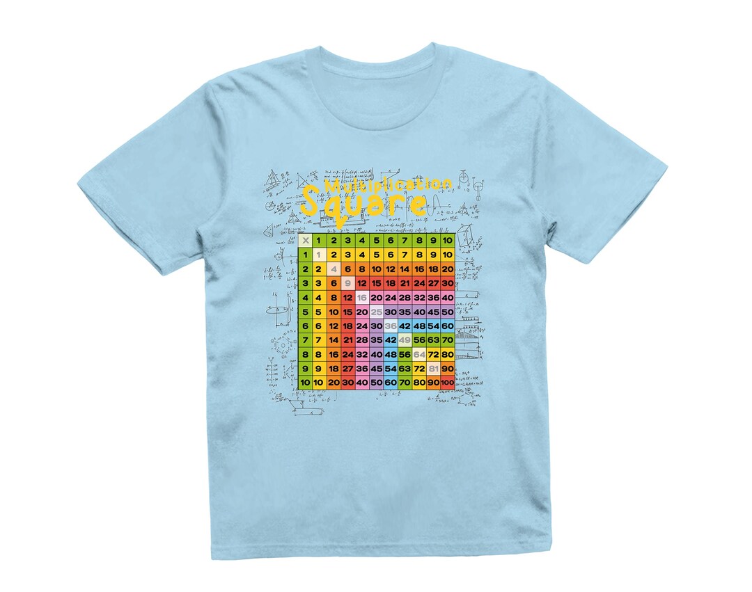 Number Multiplication Table Kids T-shirt Maths Science Education Times ...