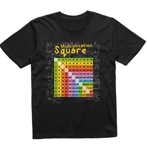 Number Multiplication Table Kids T-shirt Maths Science Education Times ...