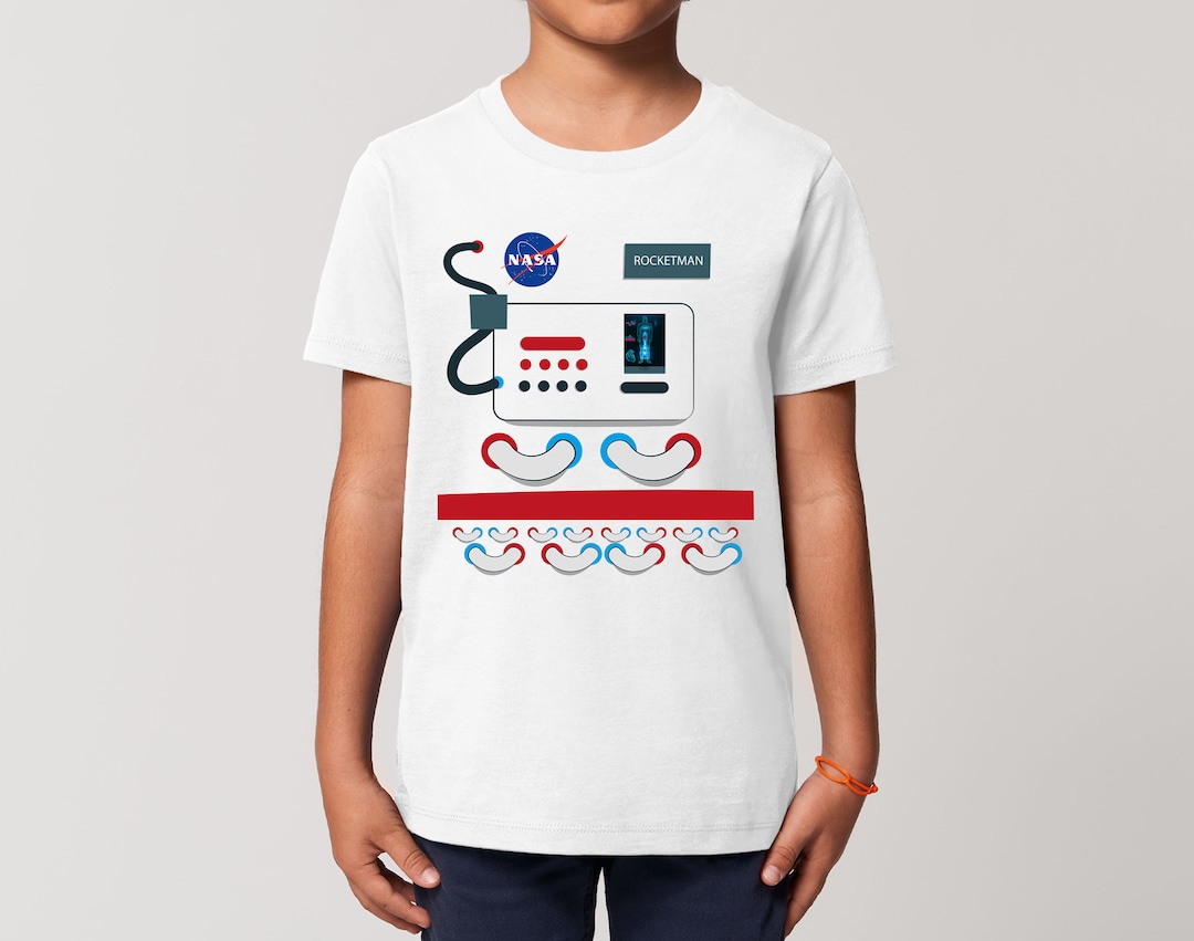 Kids Astronaut Spaceman Dress up Costume Impression T-shirt Space Nasa ...
