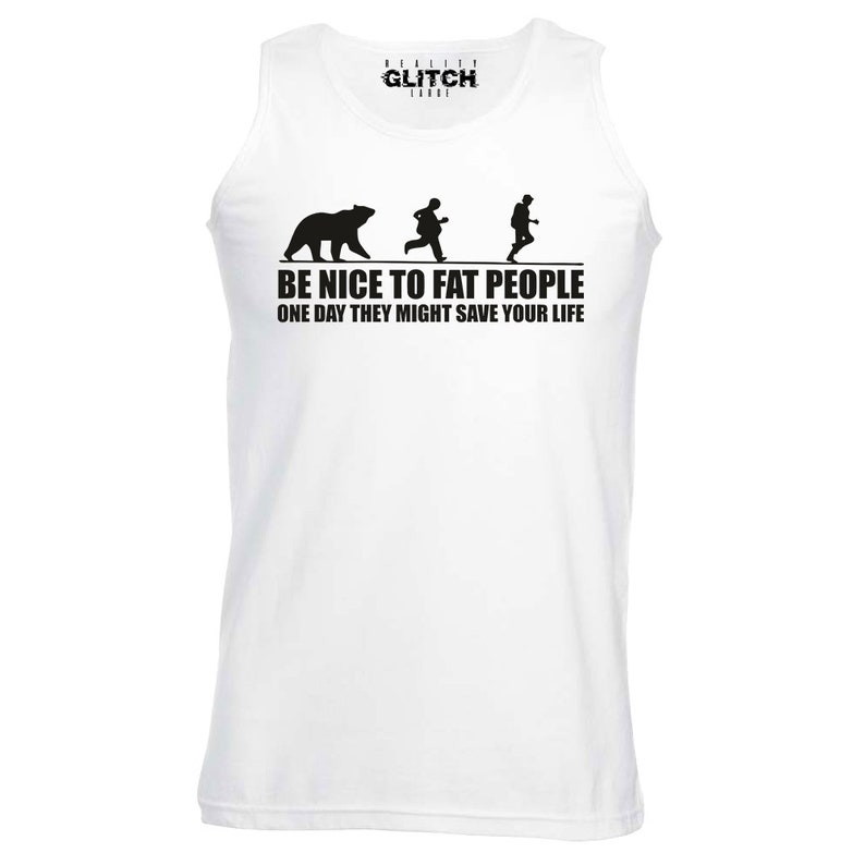 Mens Be Nice to Fat People Vest Funny Slogan - Etsy