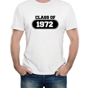 Mens Class of 1972 College School Graduation T-shirt University Gift - Etsy