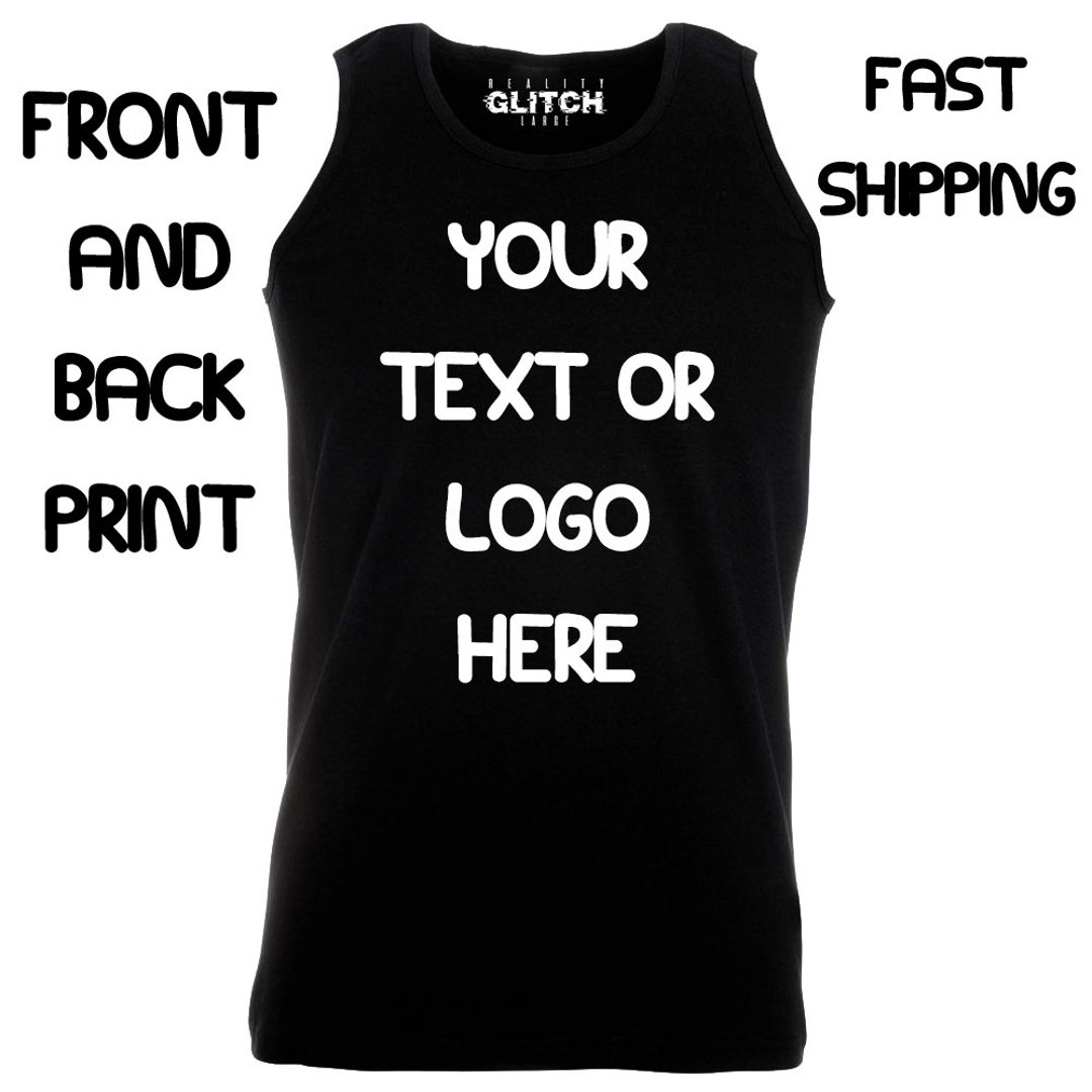 Custom Printed Men's Personalised Front and Back Vest - Etsy