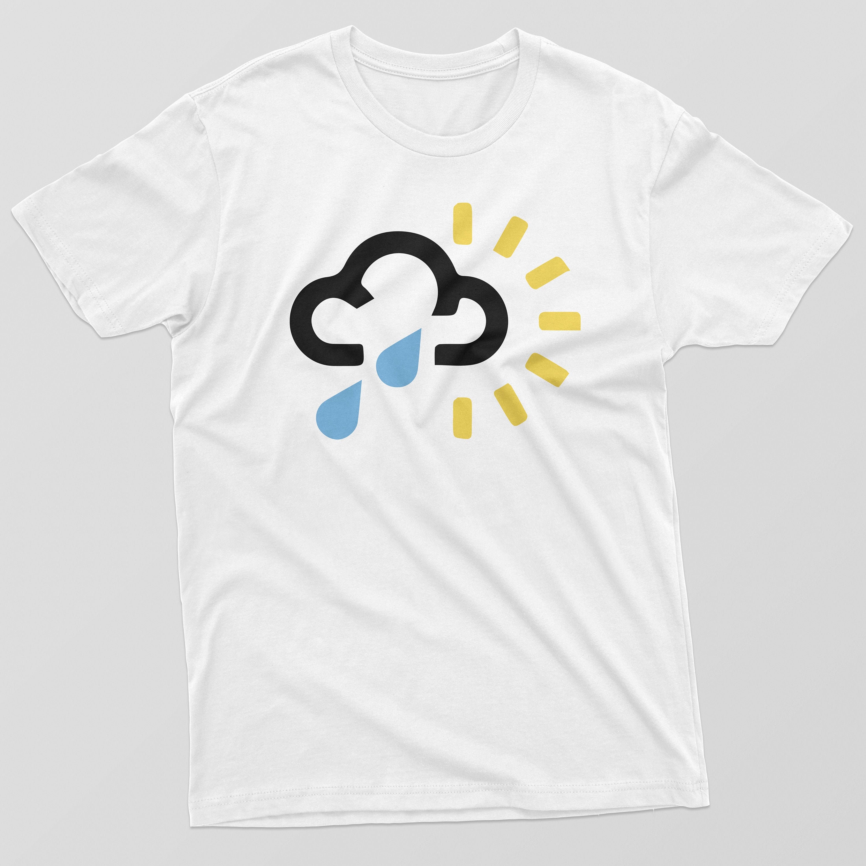 UK Weather Forecast Symbol Mens T-Shirt Funny Bad Rain Cloud | Etsy