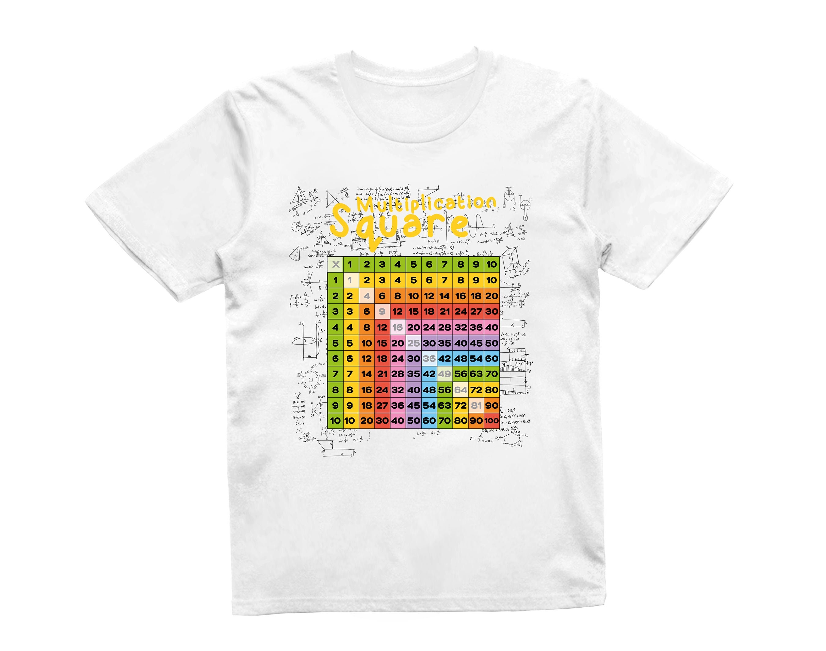 Number Multiplication Table Kids T-shirt Maths Science Education Times ...