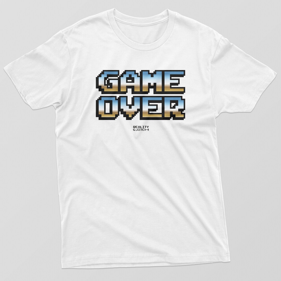 Mens Game Over Retro 80's T-shirt Classic Gaming 8 Bit Arcade Pixel ...