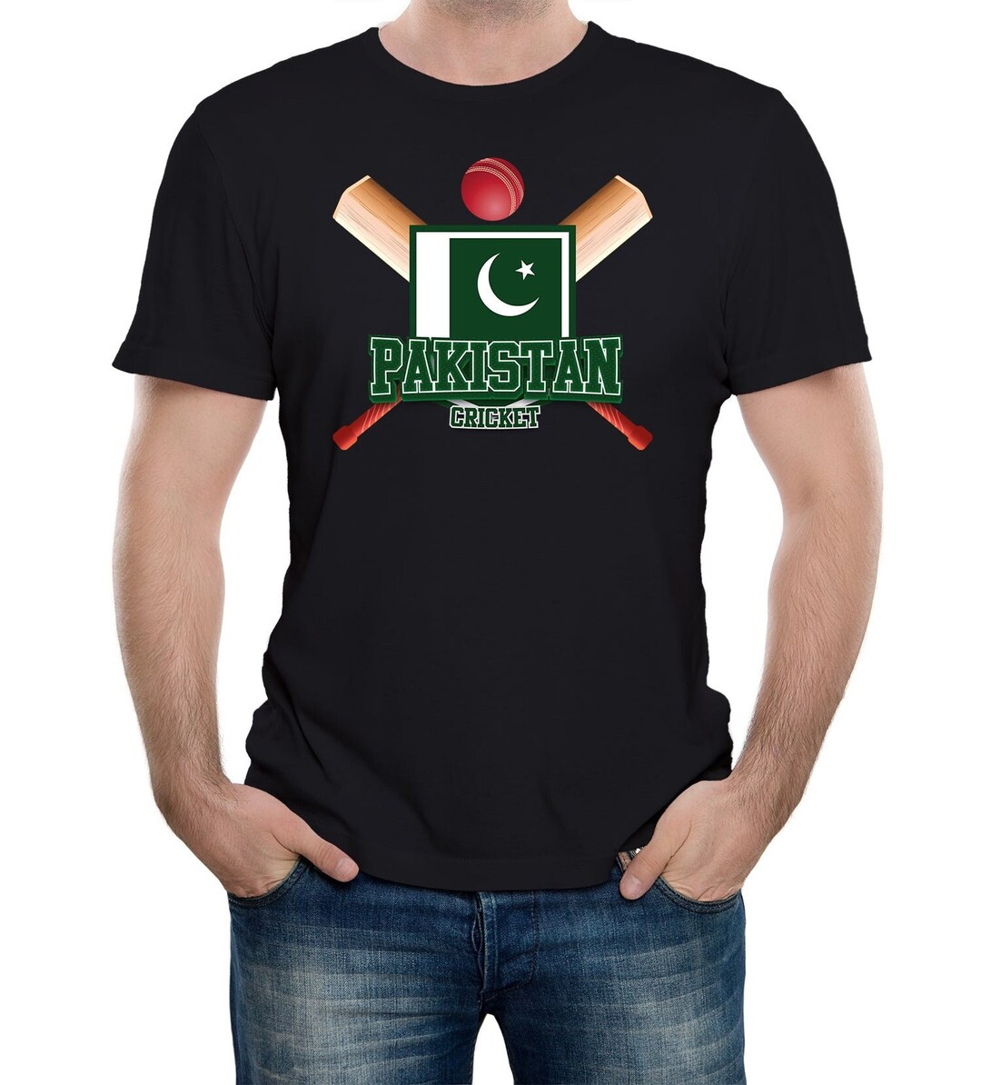 Mens Pakistan Cricket Supporter Flag T-shirt World Cup Twenty Test ...