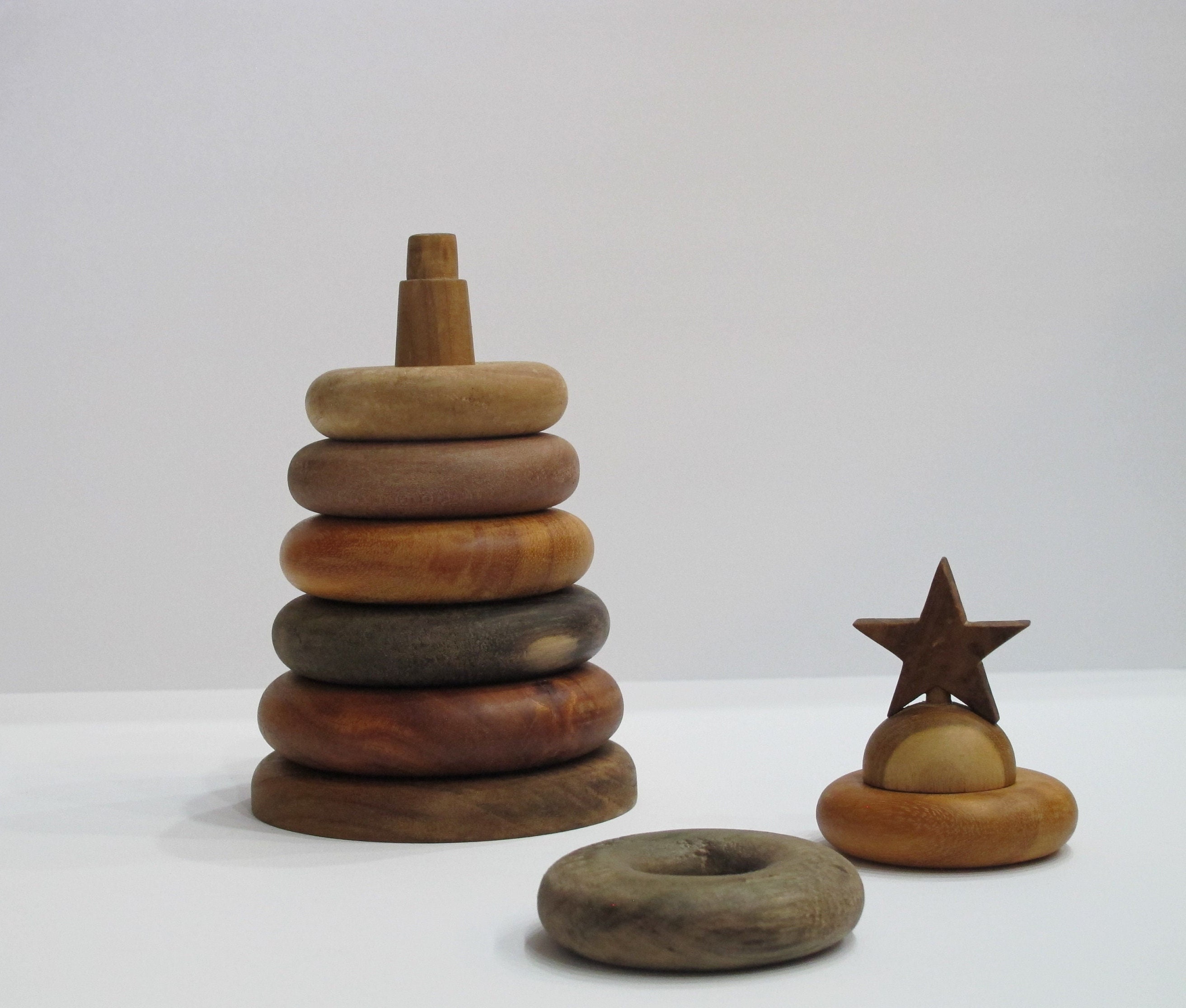 Wooden Baby Stacking Rings Eco Friendly Wooden Toys Wooden - Etsy