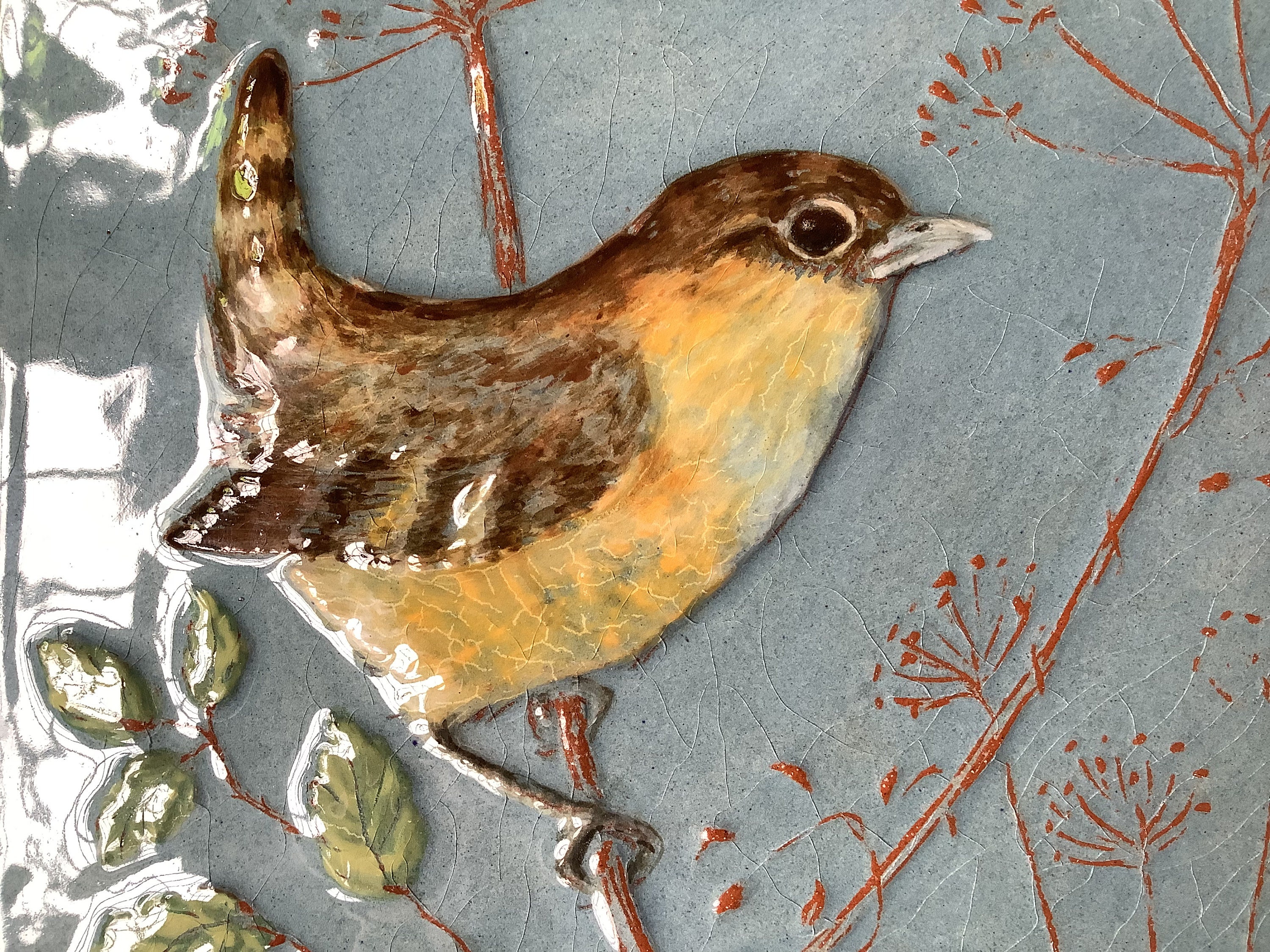 Unique Wren Tile, a Piece of Ceramic Art. - Etsy