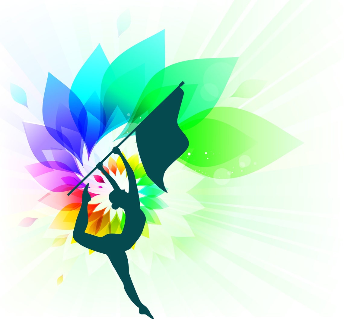 Color Guard Digital Art Rainbow Array - Etsy