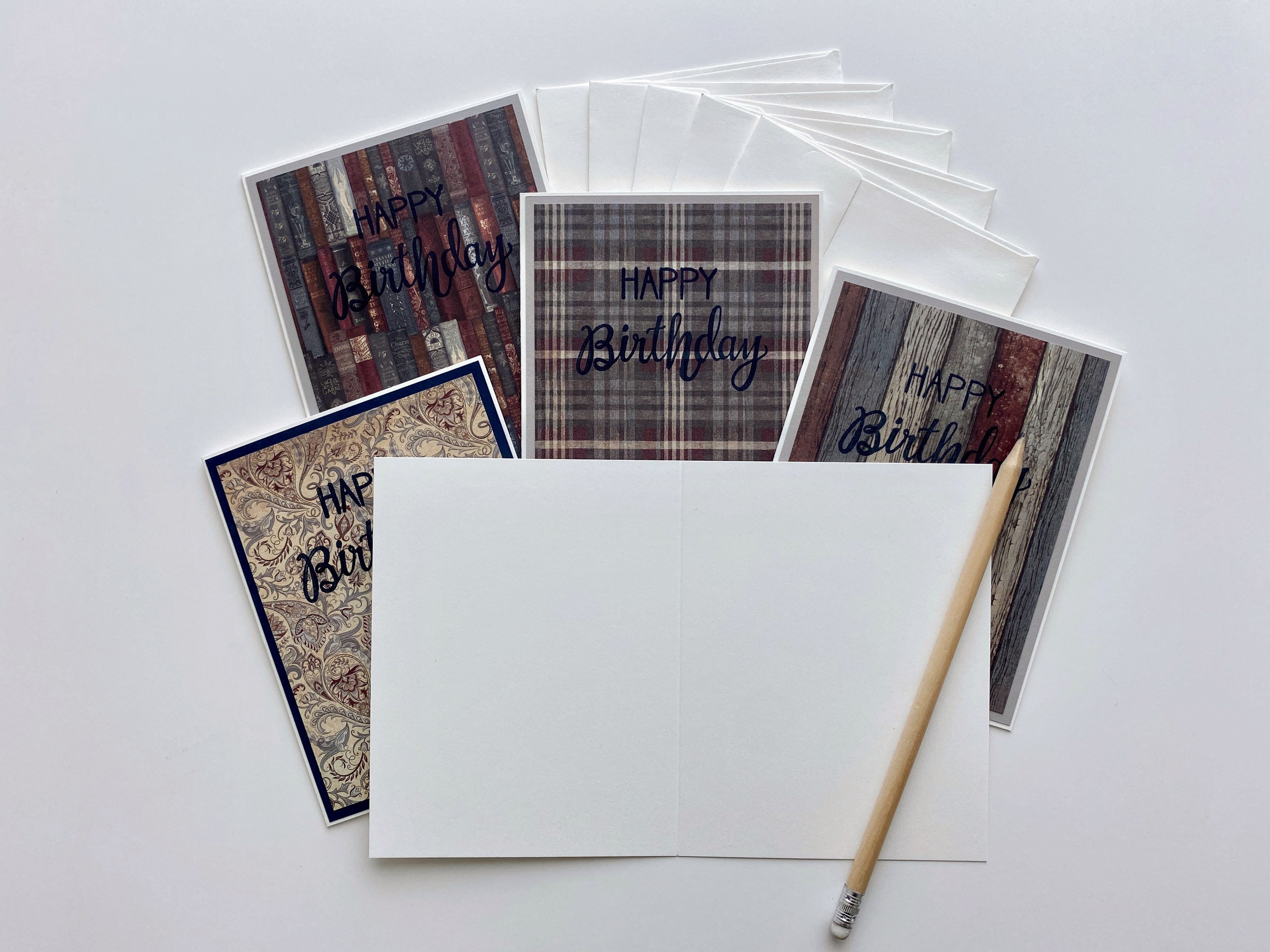 Birthday Cards for Men Masculine Greeting Card Set - Etsy