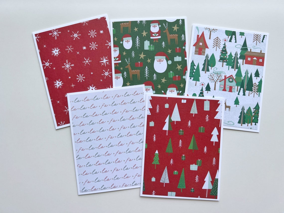 Handmade Christmas Cards Set of 10 - Etsy