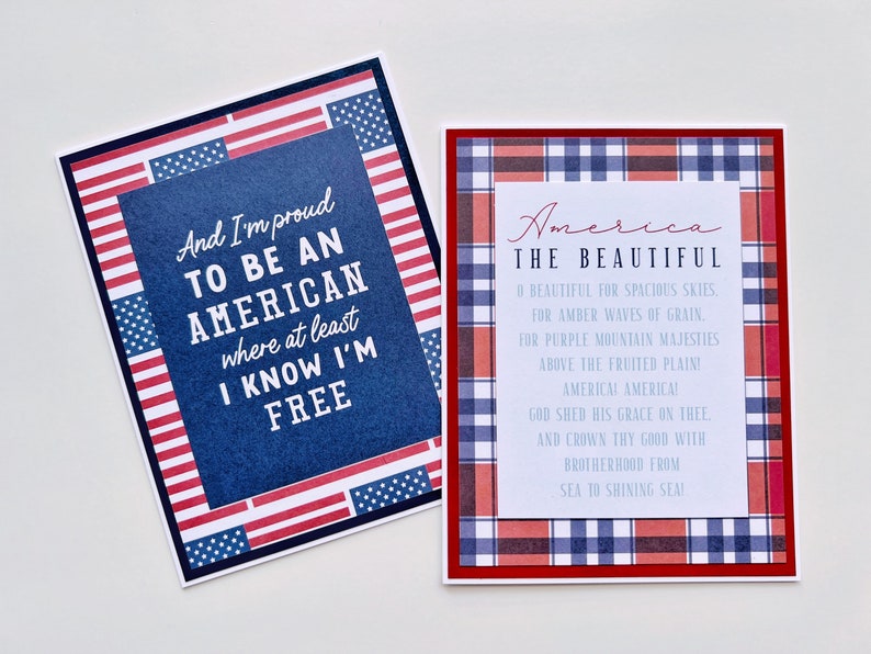 4th of July Cards Independence Day Card Set Greeting Card | Etsy