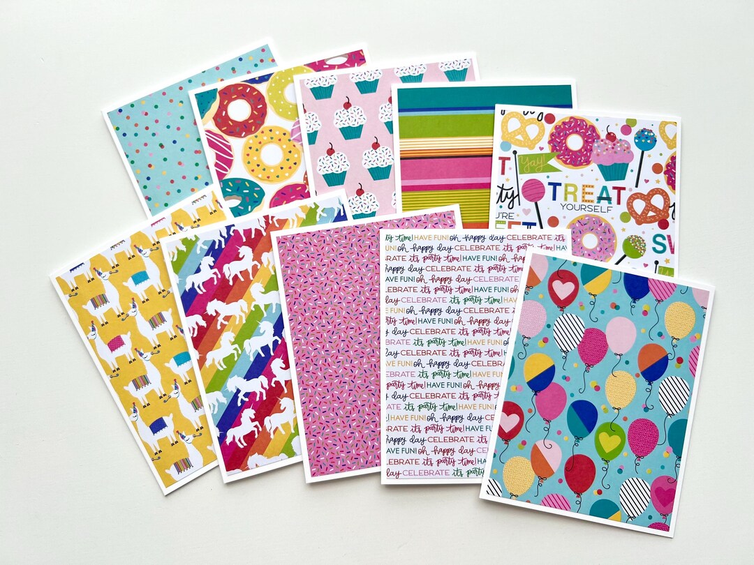 Birthday Cards, Happy Birthday Card Pack of 10, Bday Cards Handmade - Etsy