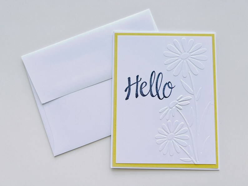 Handmade Greeting Cards Embossed Cards Floral Card Set With - Etsy