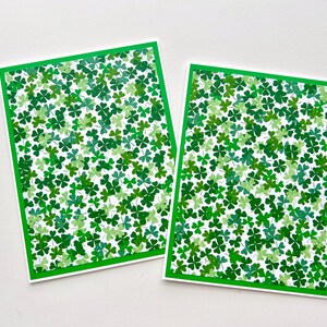 St. Patrick’s Day Cards With Shamrocks, Spring Holiday Card Set - Etsy