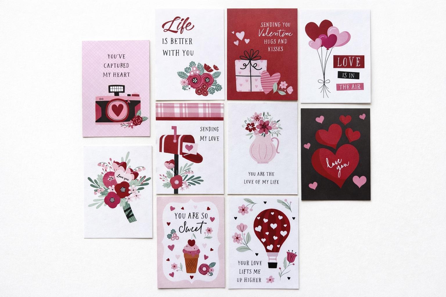 Valentines Day Card Making Kit, Craft Kit for Adults, DIY Greeting ...