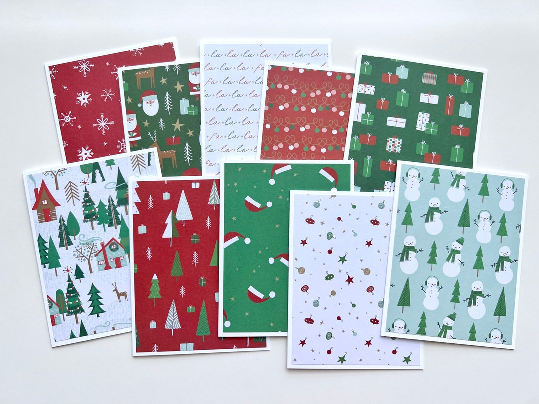 Handmade Christmas Cards Set of 10 - Etsy