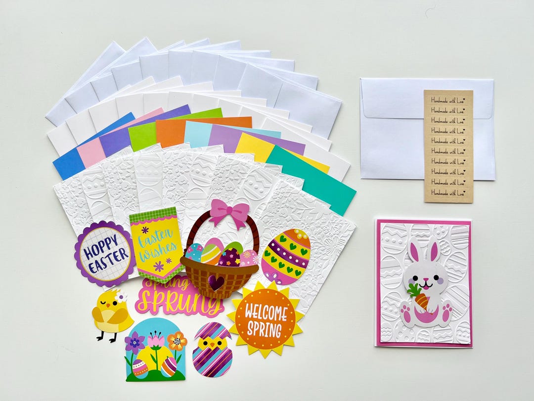 Easter Card Making Kit for Kids and Adults, Make Your Own Spring ...