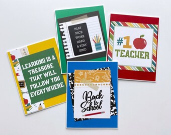 First Day of School Handmade Card - Etsy