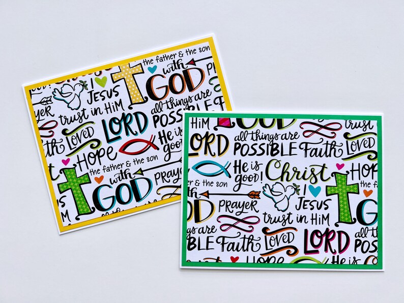 Handmade Religious Greeting Cards: Christian Note Card Set - Etsy
