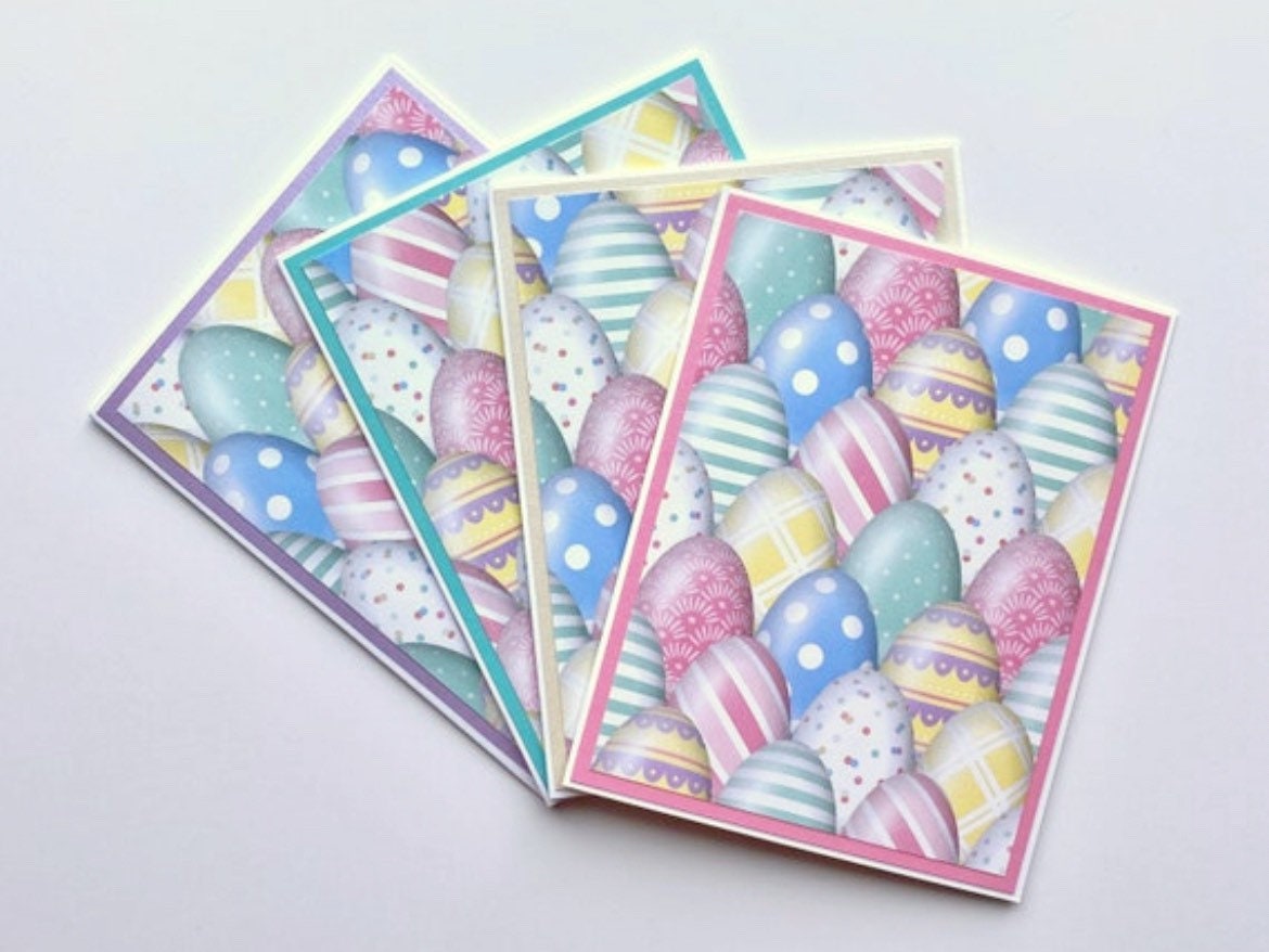 Handmade Easter Cards Set of 4 Spring Note Cards - Etsy