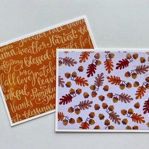 Handmade Fall Greeting Cards, Thanksgiving Card Set of 10 - Etsy