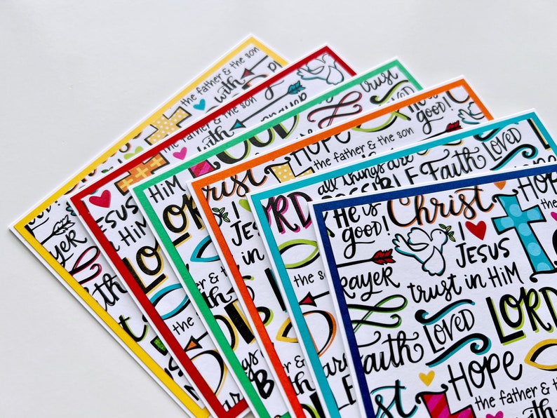 Handmade Religious Greeting Cards: Christian Note Card Set - Etsy