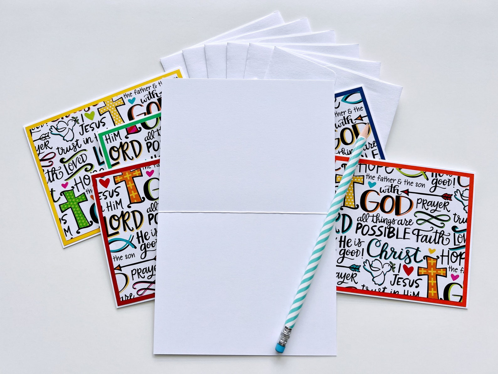 Handmade Religious Greeting Cards: Christian Note Card Set - Etsy