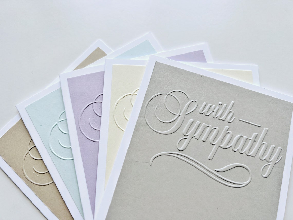 Sympathy Cards Embossed Card Set With Sympathy Cards Blank - Etsy