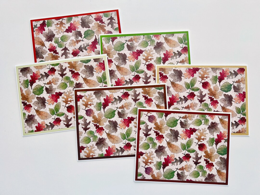 Greeting Card Set Fall Note Cards Thanksgiving Cards Fall - Etsy