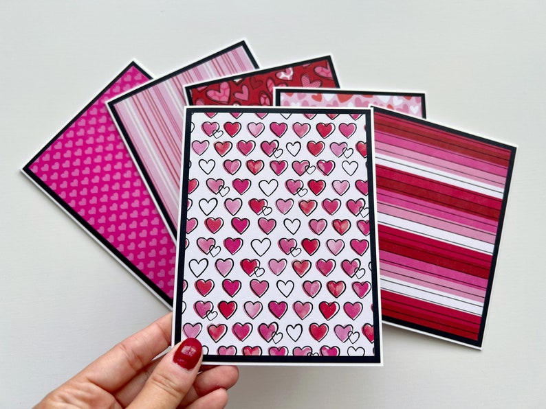 Valentines Day Cards Assortment Set of 6 Handmade Valentines - Etsy